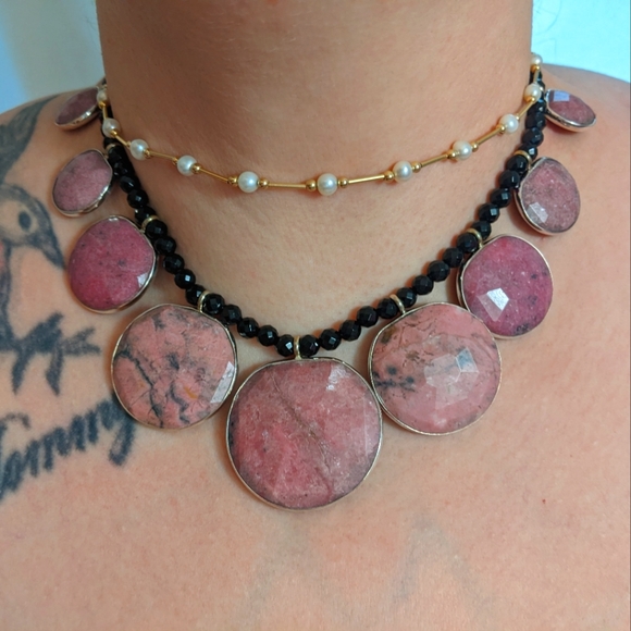 Jay King | Jewelry | Ruby Rhodonite And Black Agate Gemstone Beaded ...